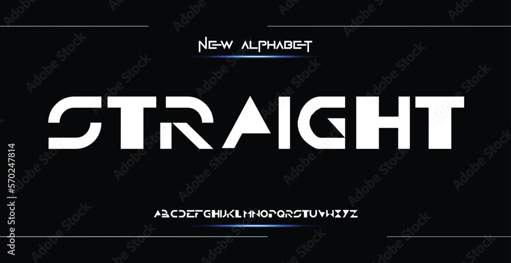 Straight alphabet letters font and number. Typography Luxury and crypto ...