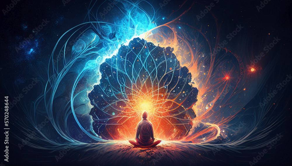 Concept of astral projection and spiritual healing of the soul and body ...