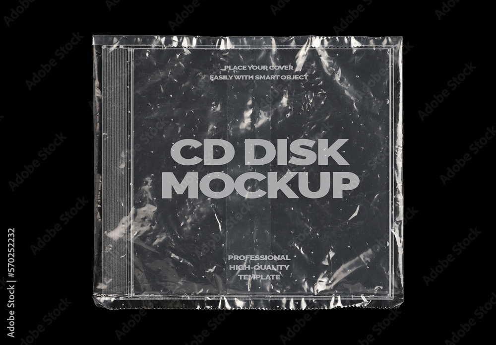 CD Disc Cover Case ROM Data Mockup Template Stock Template | Adobe Stock