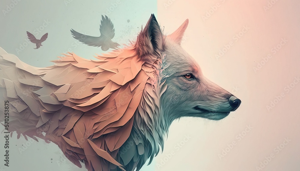 Abstract Wolf Wallpaper