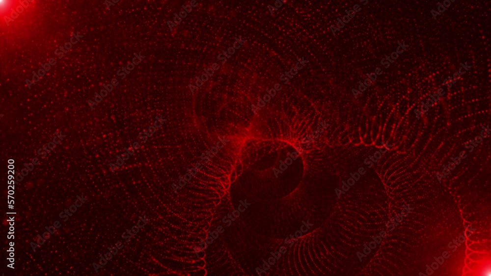 Red beautiful particle form, futuristic neon graphic Background ...