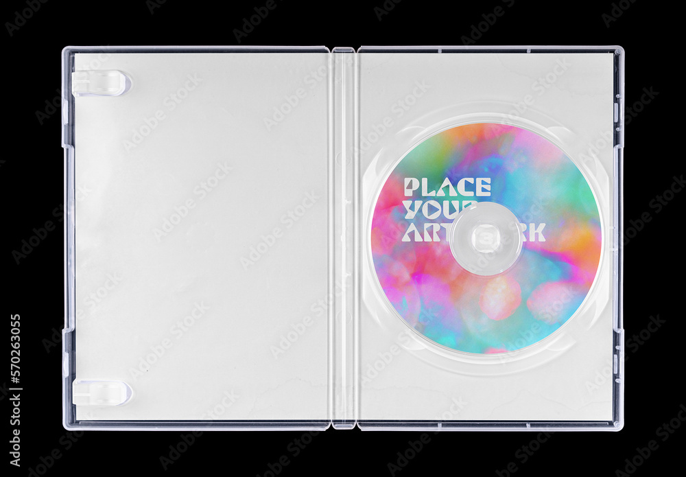 Console Game Disc DVD Cover Case Mockup Template Stock Template | Adobe ...