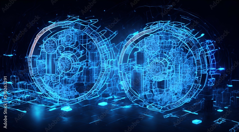 Futuristic concept art for quantum computing technology Stock ...