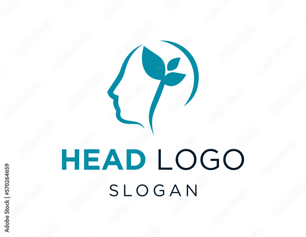 Logo about Head on white background. The logo was created using the ...