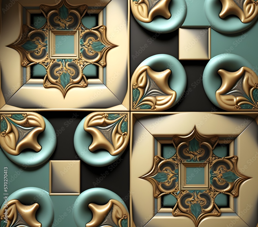 3D tiles design for wall and floor decor Stock Illustration | Adobe Stock