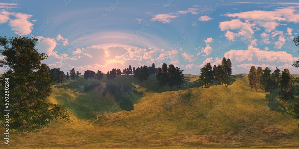 HDRI, environment map , Round panorama, spherical panorama, equidistant ...