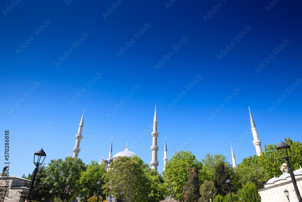 Landscape Of Sultanahmet Camii During A Spring Sunny Morning In Landscape Of Sultanahmet Camii During A Spring Sunny Morning In