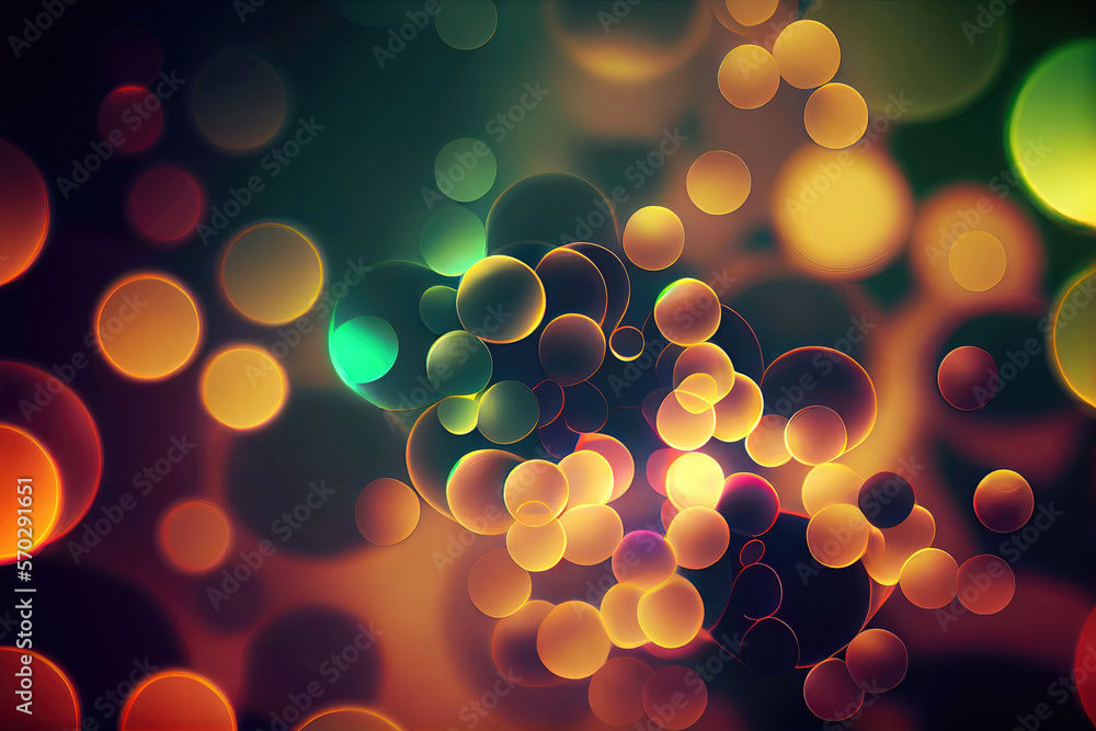 Colorful abstract lights bokeh background wallpaper illustration (Generative AI) Stock ...