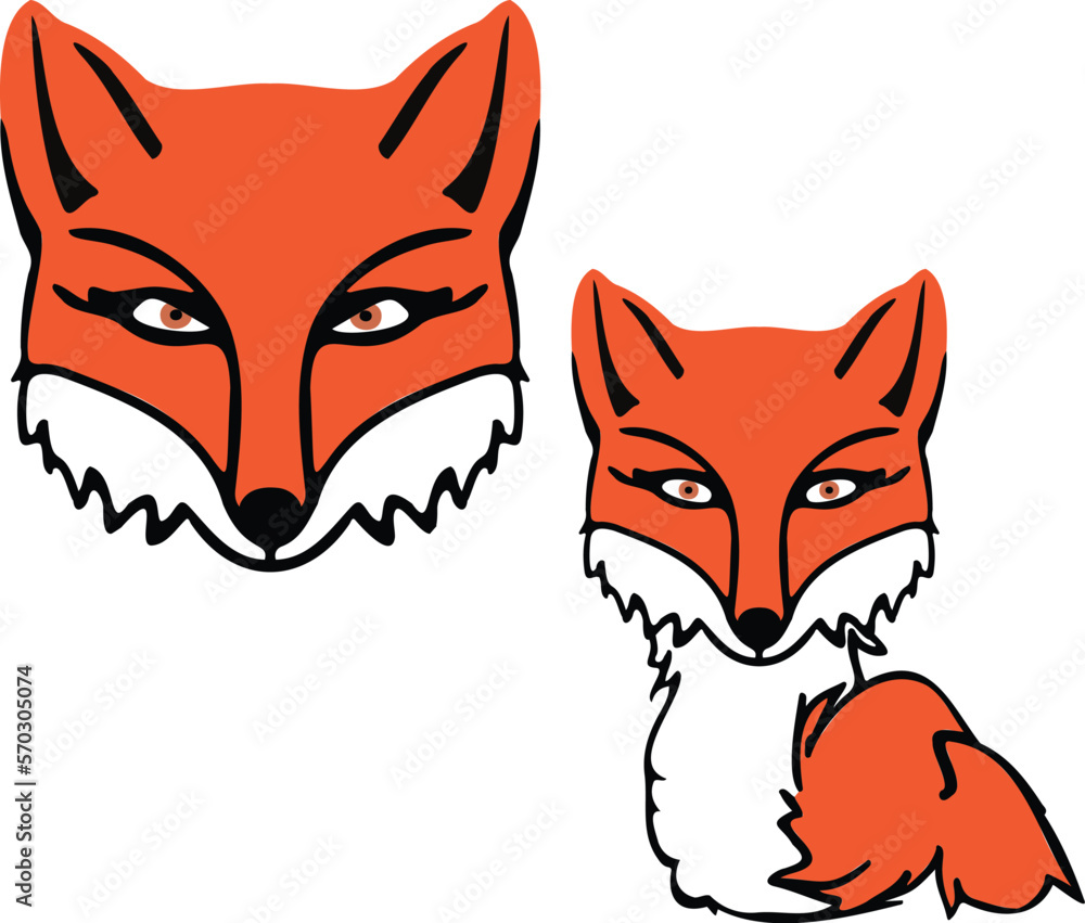 Red Fox | Cute cartoon funny and angry emotional expression of a ...