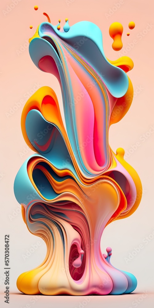 Ink explosion, paint of vivid colors, colorful smoke and dust, pastel ...