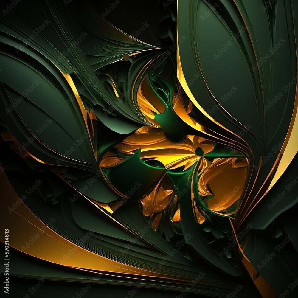 Abstract desktop background wallpaper with dark green and gold ...