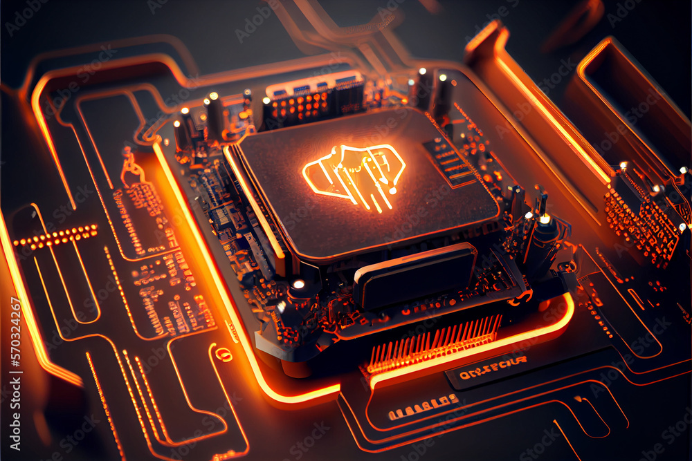 edge computing processor.Innovative industry concept of edge computing ...