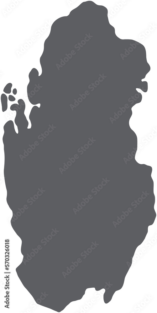 doodle freehand drawing of qatar map. Stock Illustration | Adobe Stock