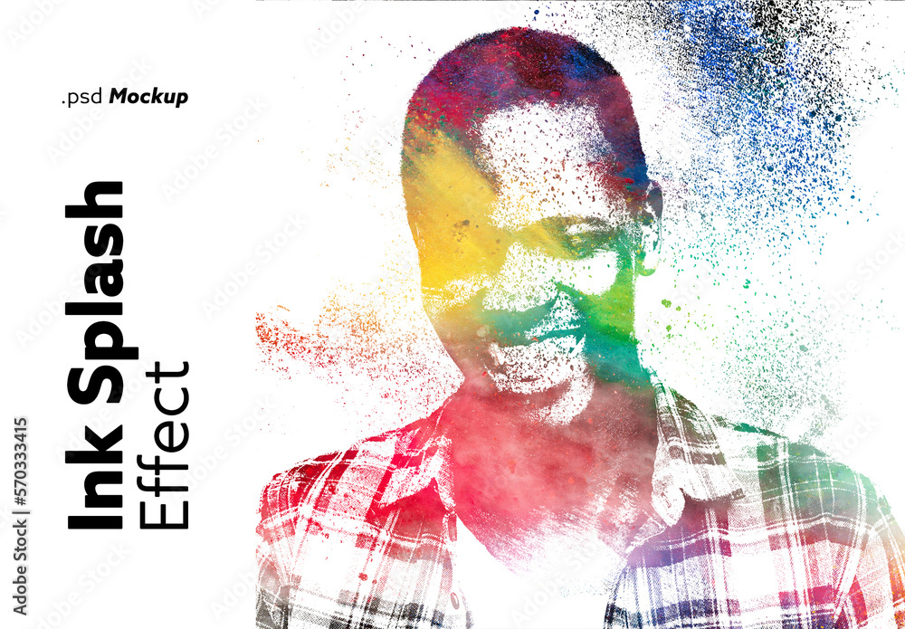 Ink Splash Photo Effect Stock Template | Adobe Stock