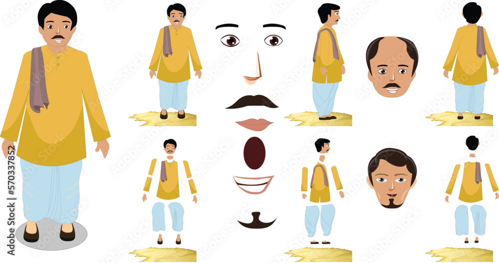 Indian man cartoon character. Indian Village man moral stories for the ...