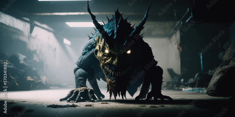 Monster made of shadows and nightmares combined into a creature living ...