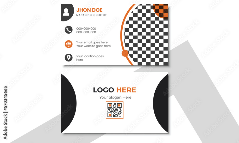 professional visiting card template geometric design Stock Vector ...