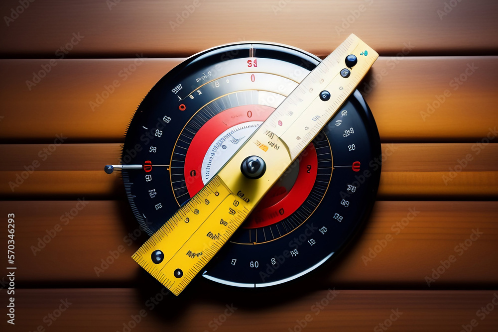 Herramientas digitales de medición y precisión. manos usando y ...