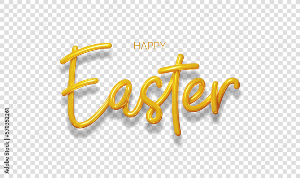 Easter lettering for decoration banners. Vector holiday illustration ...