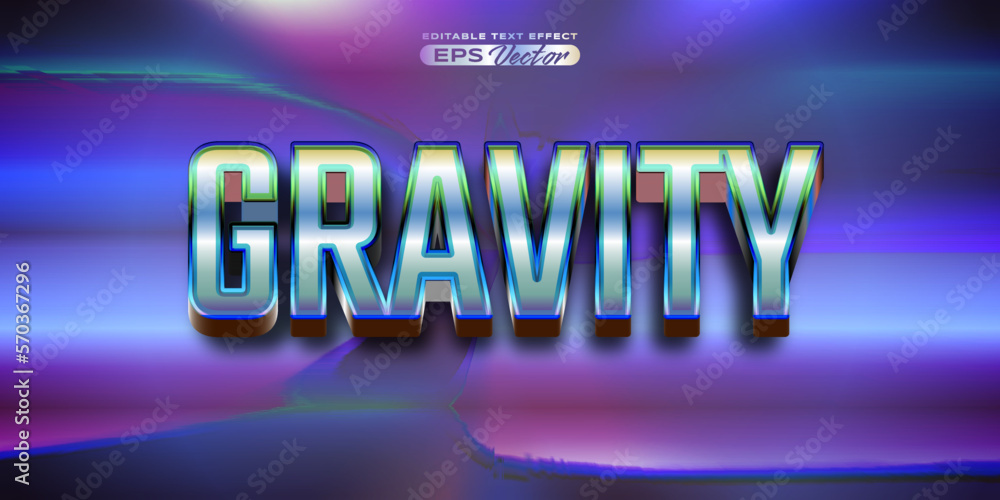 Retro text effect gravity futuristic editable 80s classic style with ...
