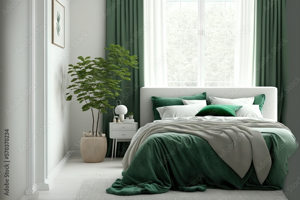 Simple modern style and interior design. On a background of a white ...