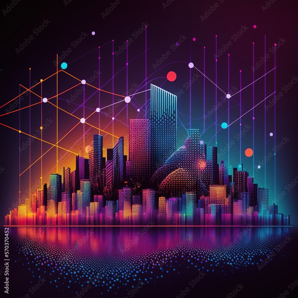 Dot Point For Smart Cities Connect With A Gradient Grid Line Metaverse dot-point-for-smart-cities-connect-with-a-gradient-grid-line-metaverse