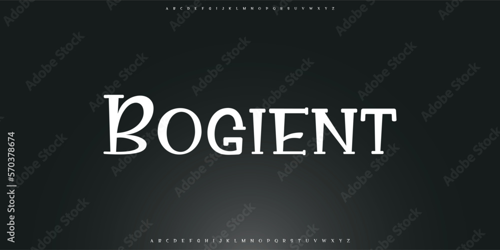 Deluxe display font & tech sans. Basic alphabet set. Creative font for ...