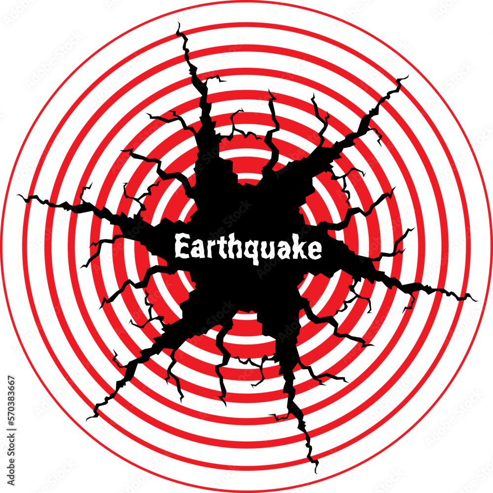 Around the epicenter of the earthquake. A gorge, an abyss, a deep crack ...