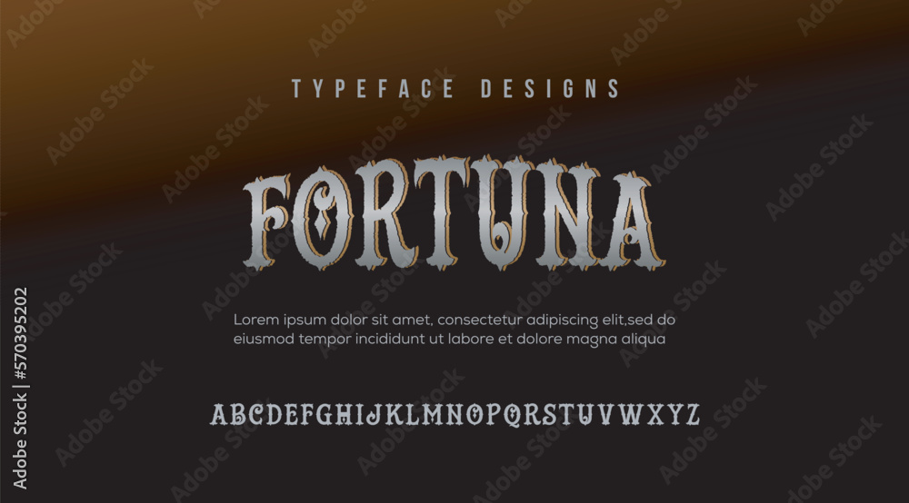 Vintage tattoo font. Font for tattoo studio logos, alcohol branding and ...