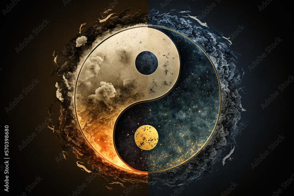 Yin Yang Symbol Day and Night Style - Yin Yang Symbol Series - Yin Yang ...