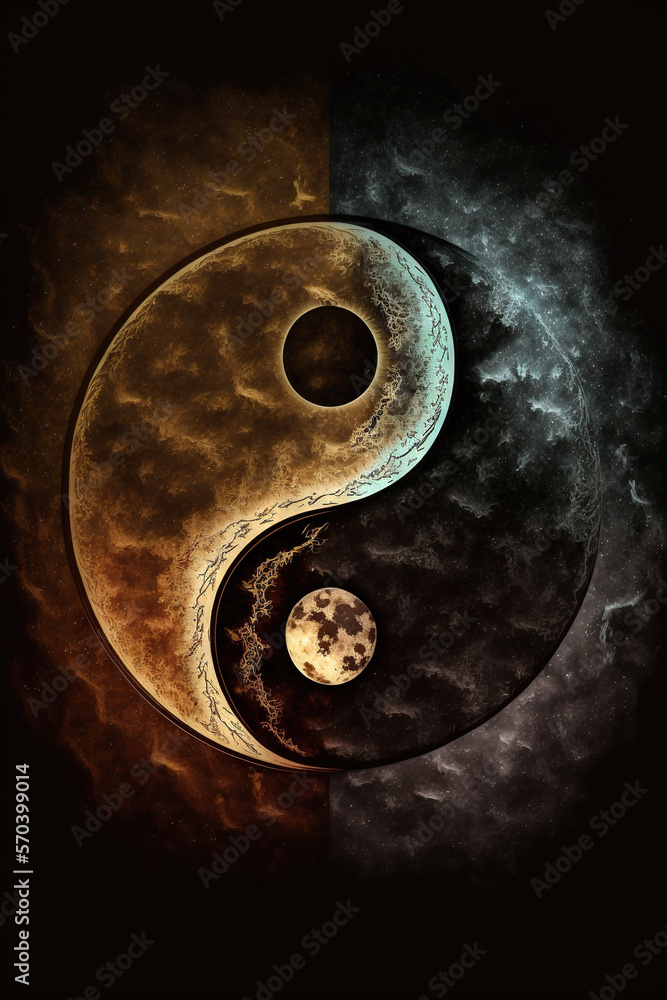 Yin Yang Symbol Day and Night Style - Yin Yang Symbol Series - Yin Yang ...