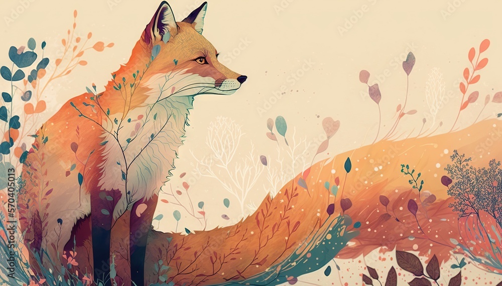 Fox Illustration Background