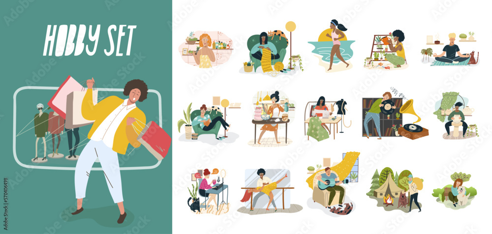 Relaxing pleasant activities for pleasure and joy. Outdoor and indoor ...