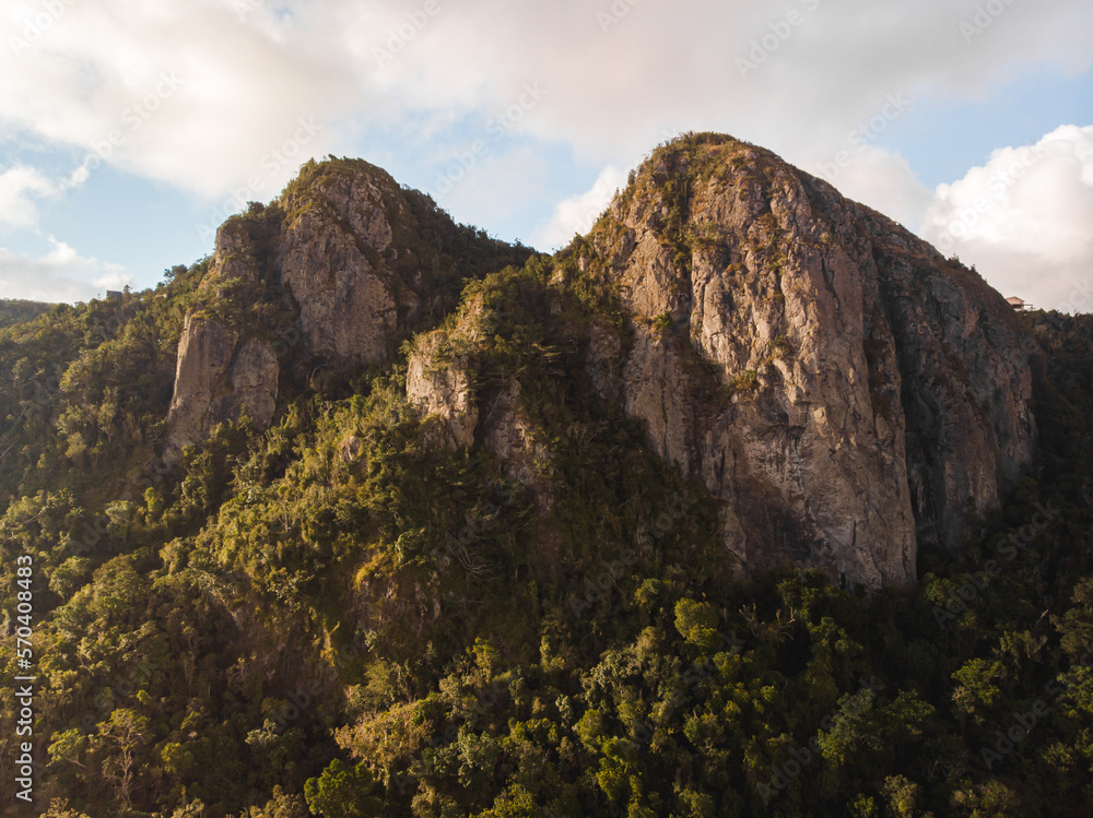 Two huge mountain peaks known as "las tetas de cayey" puerto rico ...