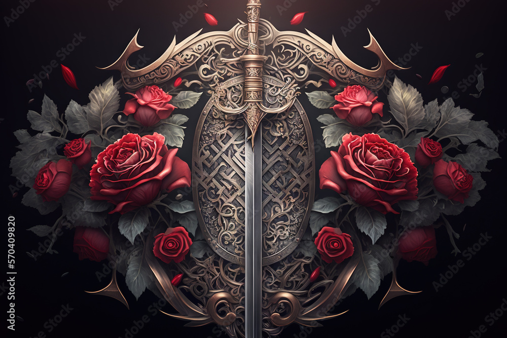 Sword and Red Roses - Swords and Flowers Series - Sword and Flowers ...