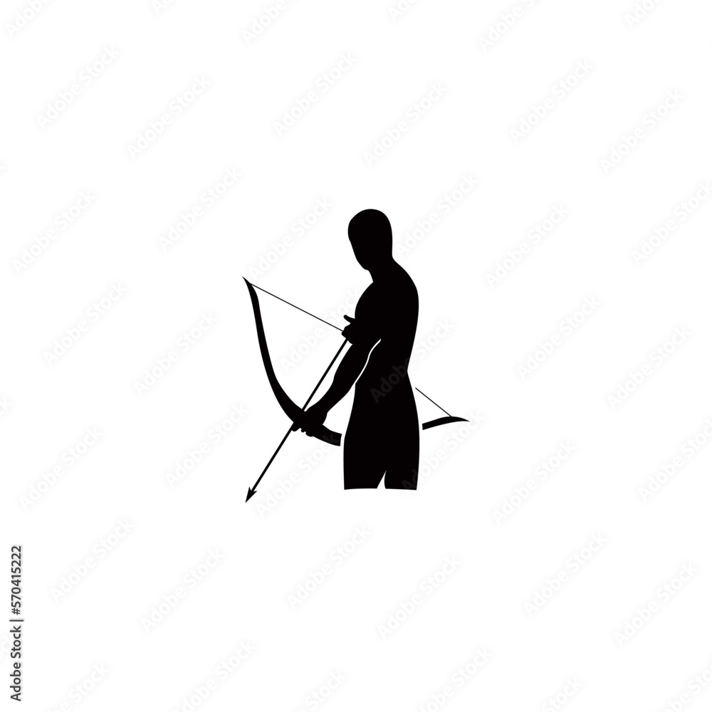 Vector illustration of people archery for icons, symbols or logos ...