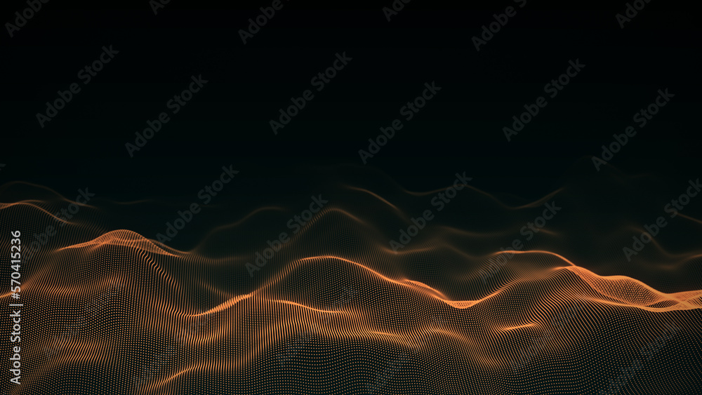 Digital texture wave background. The futuristic abstract structure of ...