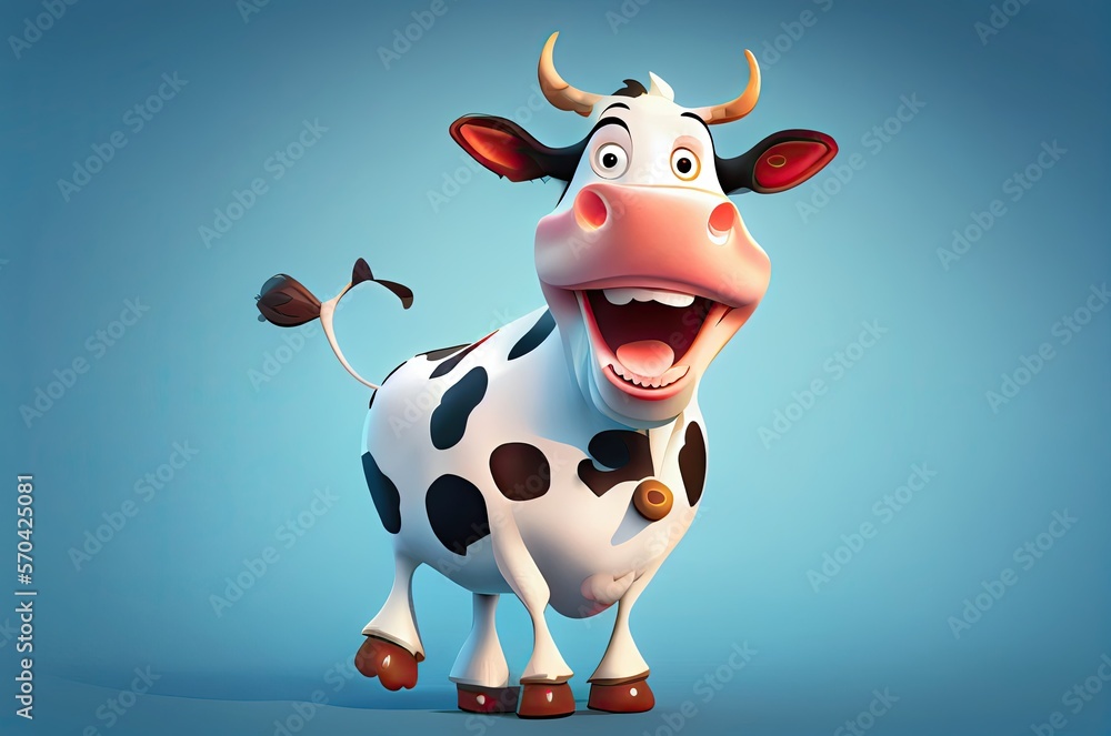 Cow Cuddly Design Generative AI Stock Illustration | Adobe Stock