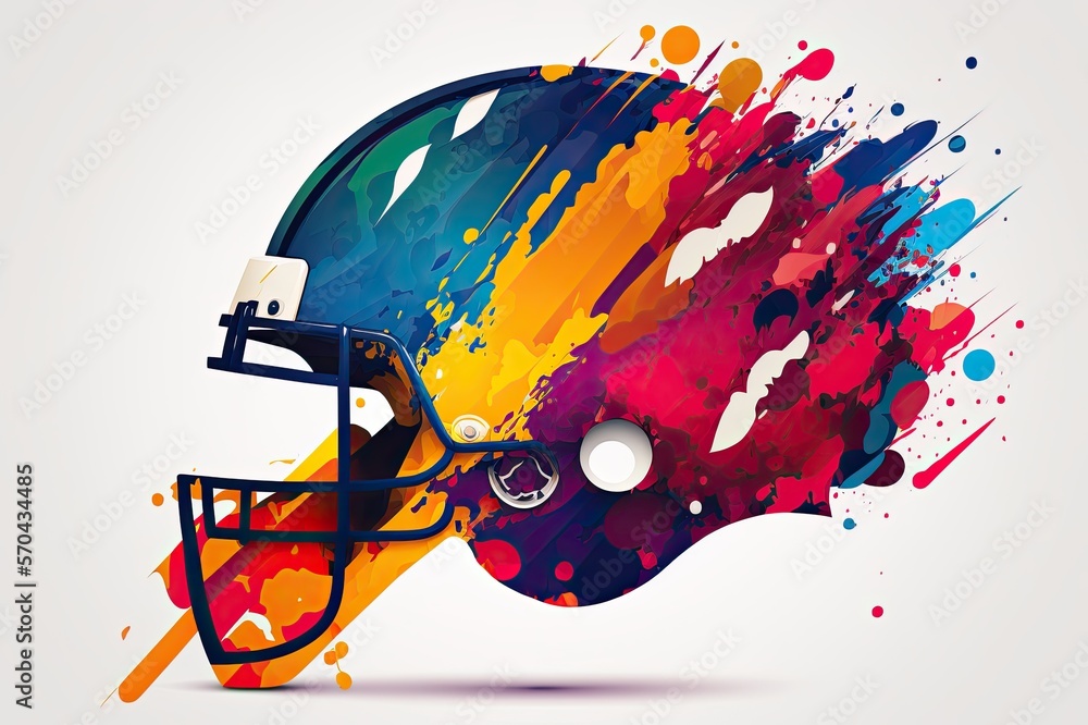 Colorful football background, football NFL poster with colorful ...