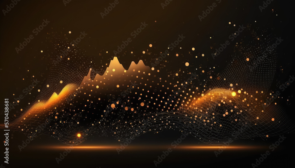 Generative AI abstract technology particles mesh sharp high quality ...