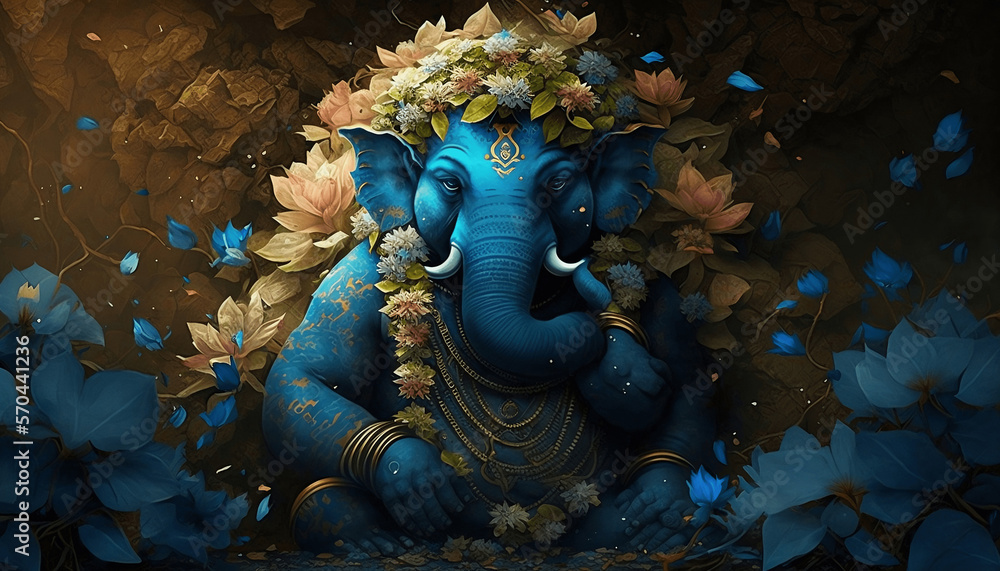Lord Ganesha, the Hindu god of wisdom, prosperity, and new beginnings ...