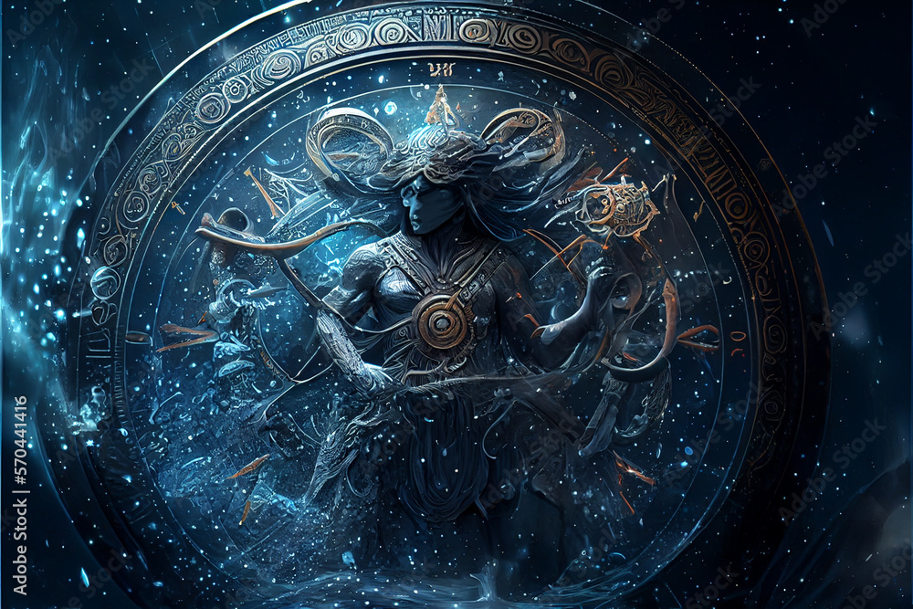 Water-Bearer horoscope sign. Aquarius zodiac sign in horoscope ...