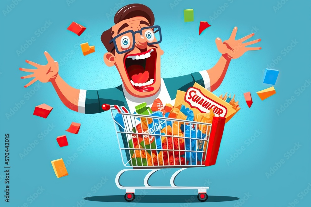 Overflowing Grocery Cart