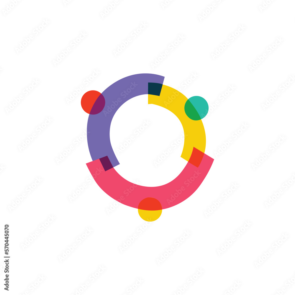 Vetor de Human relationship people teamwork family reunion together ...