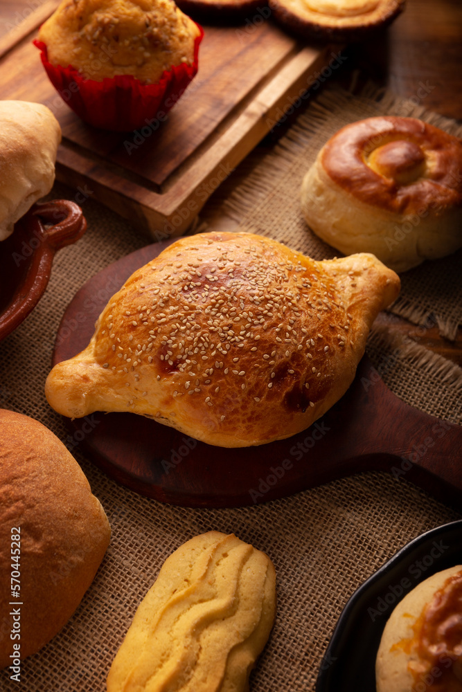 Cocol. Typical Mexican bread in the shape of a diamond, somewhat spongy ...
