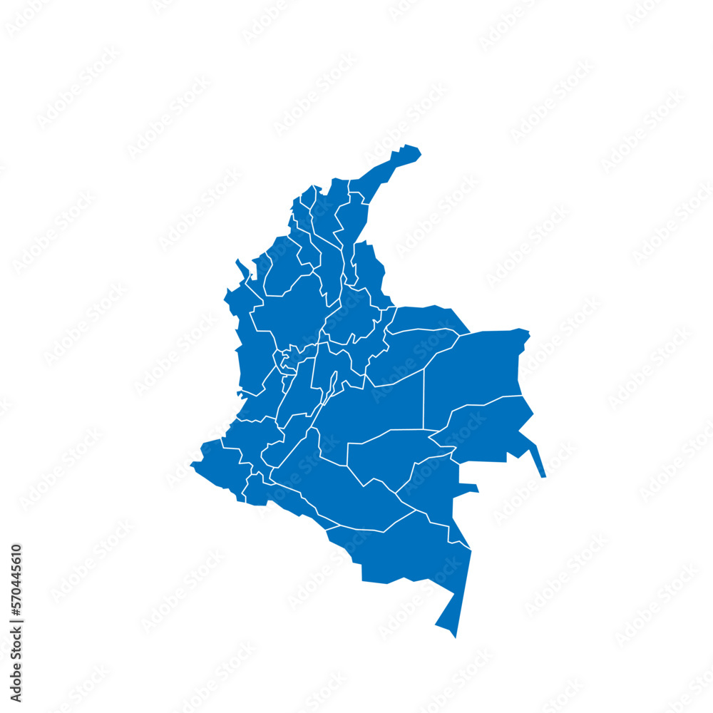 Colombia political map of administrative divisions - departments and ...