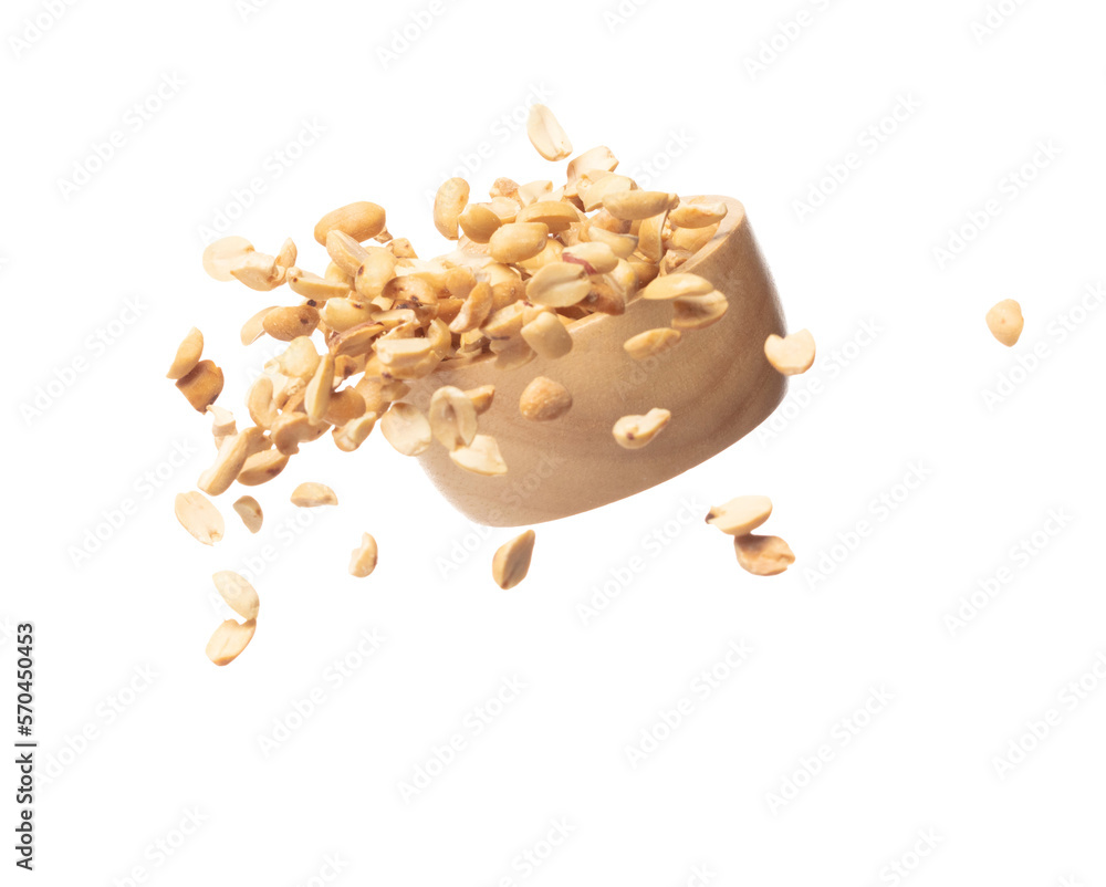 Roasted Peanut bean fall throw up in wooden bowl, Roasted Peanut bean ...