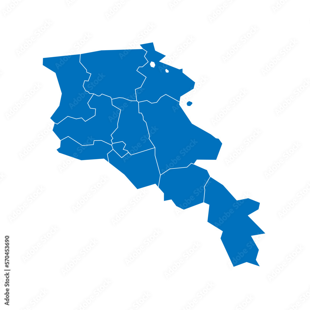 Armenia political map of administrative divisions - provinces and ...