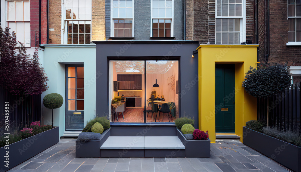 London Row House Stock Illustration | Adobe Stock