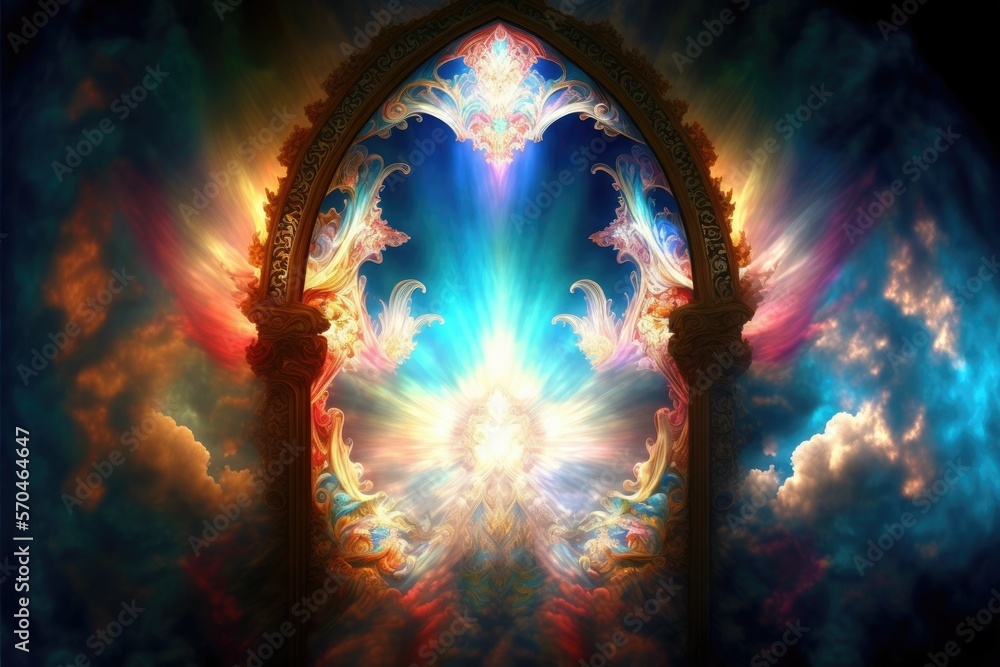 Spiritual Portal to Nirvana, AI Generated Image of a Window in the ...